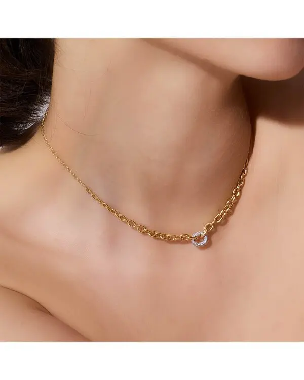 Walters Faith 18k Yellow Diamond Morrell Graduated Link Necklace