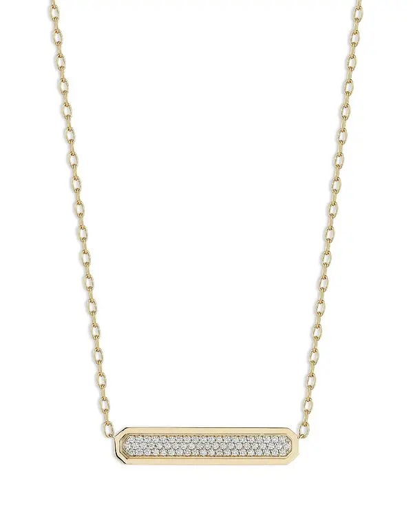 Walters Faith 18k Yellow Diamond Carrington Id Bar Pendant Necklace - Gold