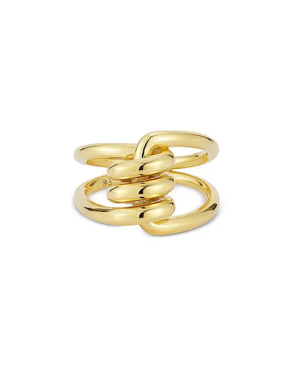 Walters Faith 18k Yellow Huxley Single Coil Link Ring - Gold
