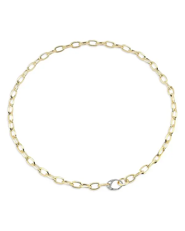 Walters Faith 18k Yellow Diamond And Garnet Link Necklace - Gold