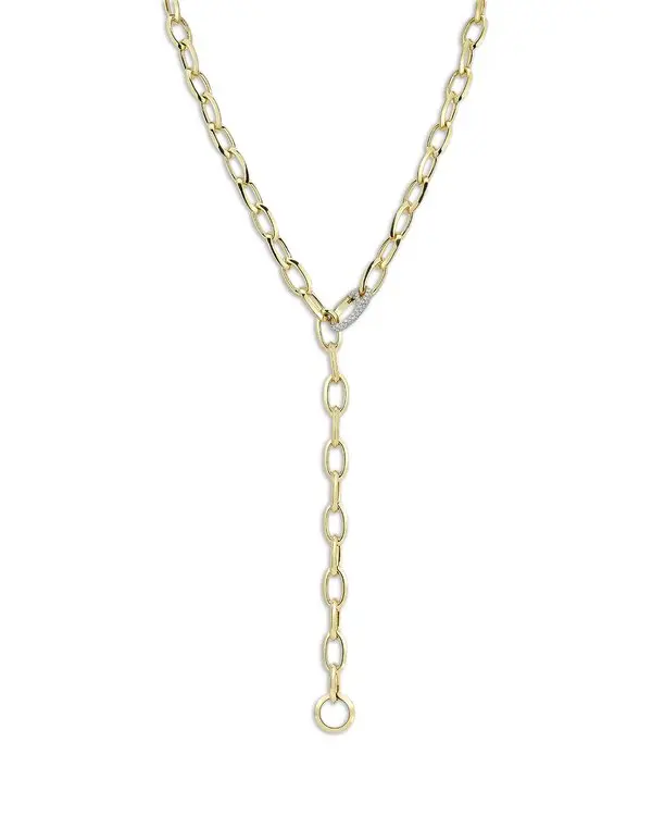 Walters Faith 18k Yellow Diamond And Garnet Link Necklace