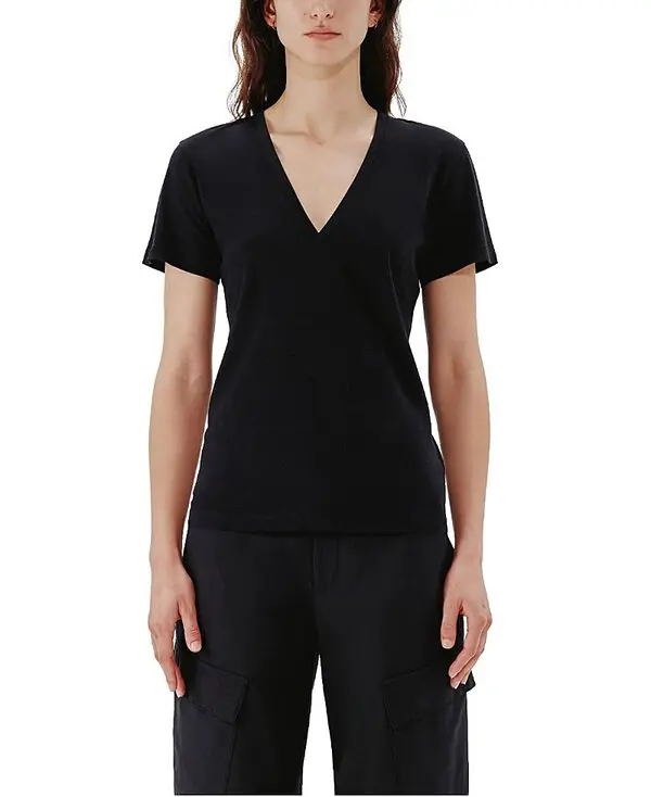 Another Tomorrow V-neck Tee - Black
