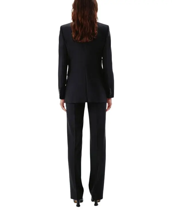 Another Tomorrow Single-button Blazer - Black