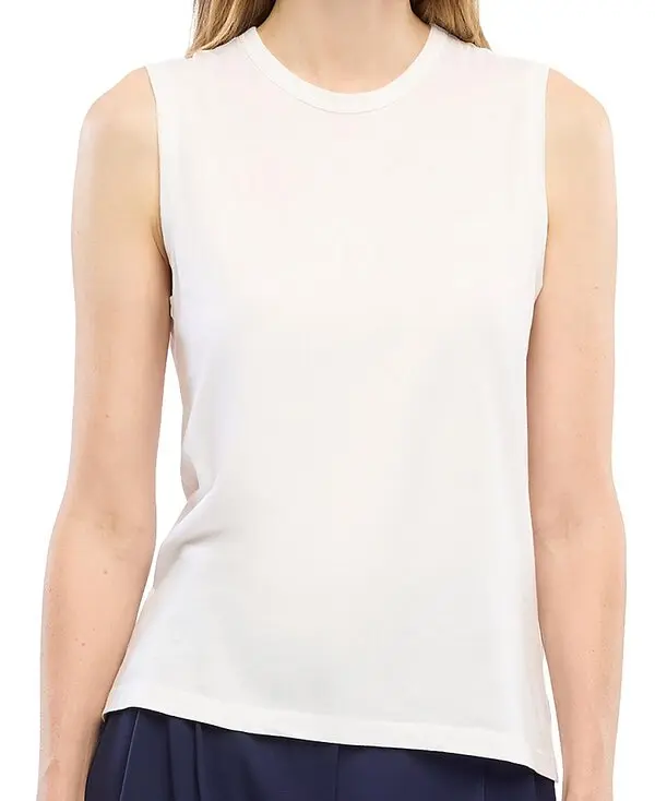 Another Tomorrow Sleeveless Tee - White