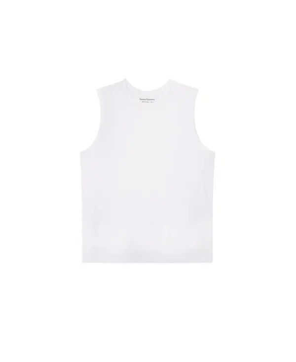 Another Tomorrow Sleeveless Tee - White