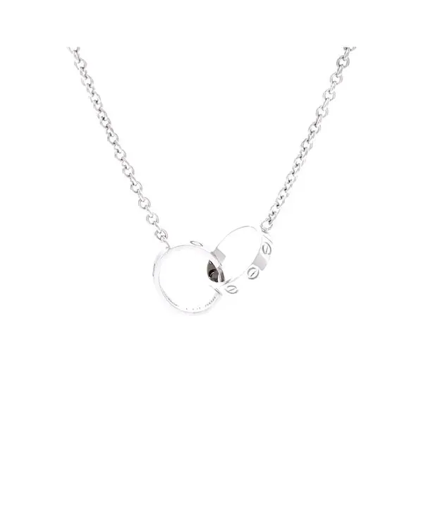 CARTIER Love Interlocking Necklace 18k Gold, 17.25 - White
