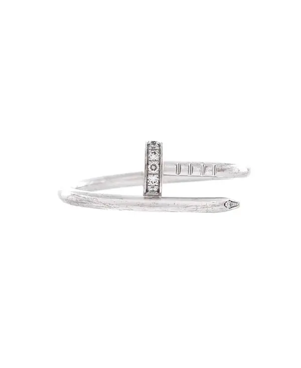 CARTIER Small Juste Un Clou Ring 18k Gold And Diamond - White
