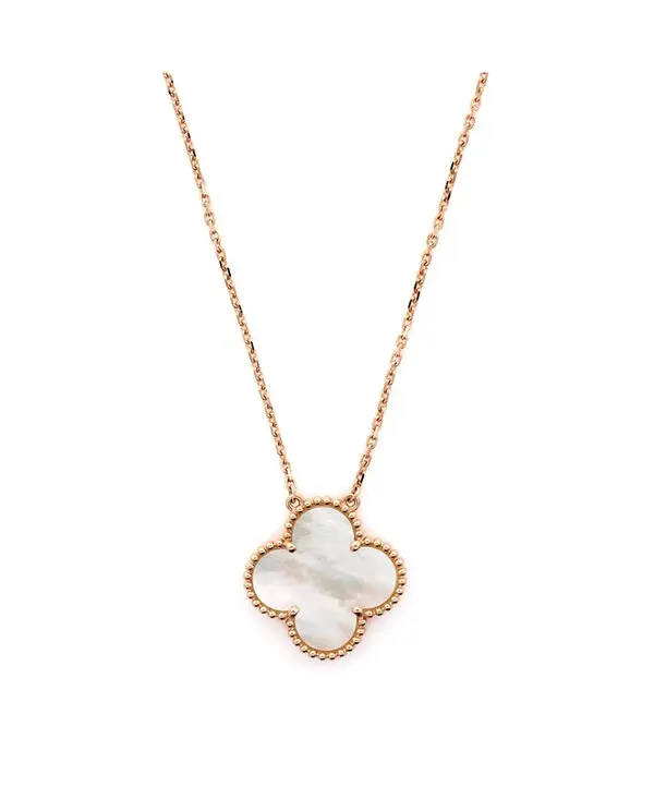 VAN CLEEF & ARPELS Ginza Edition Magic Alhambra Pendant Necklace - Pink
