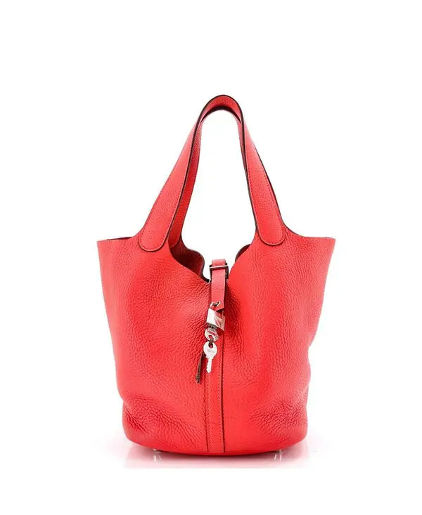 Hermès Mm Picotin Lock Bag - Red