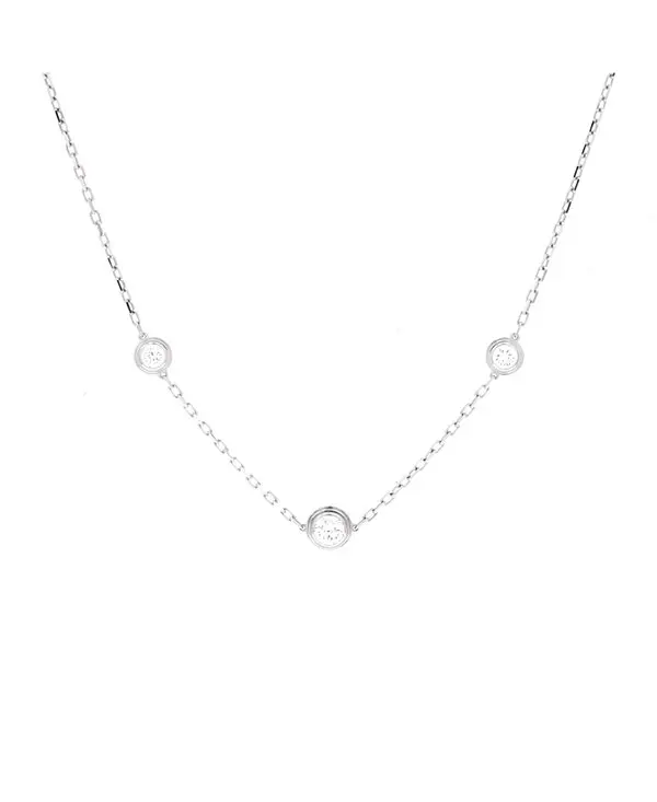 CARTIER D'amour 3-station Diamond Pendant Necklace - White