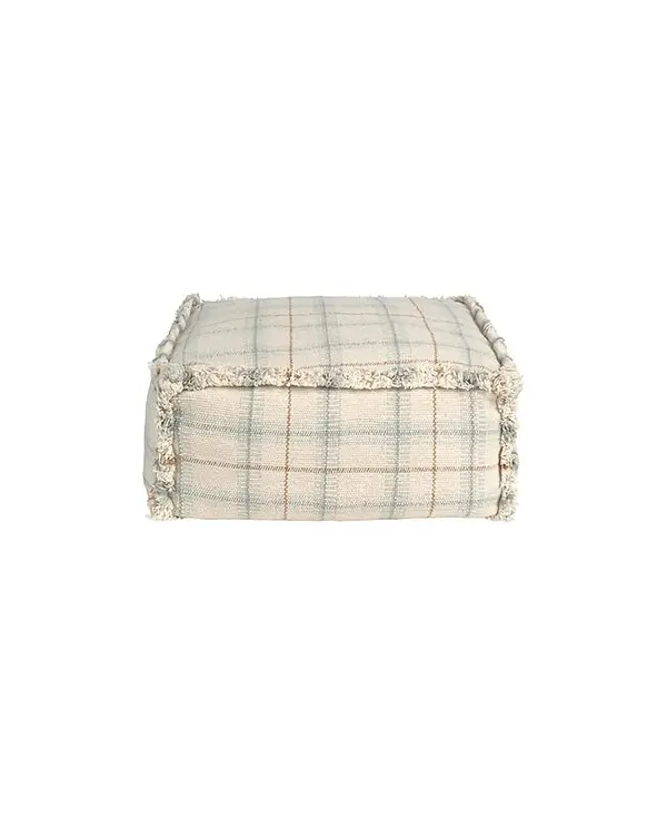 LORENA CANALS Mapple Handloom Pouf - Blue