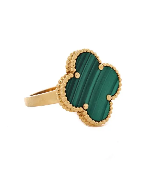 VAN CLEEF & ARPELS Magic Alhambra 18k Ring With Malachite