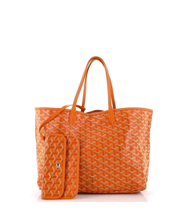 Goyard Pm Saint Louis Tote Coated Canvas - Orange