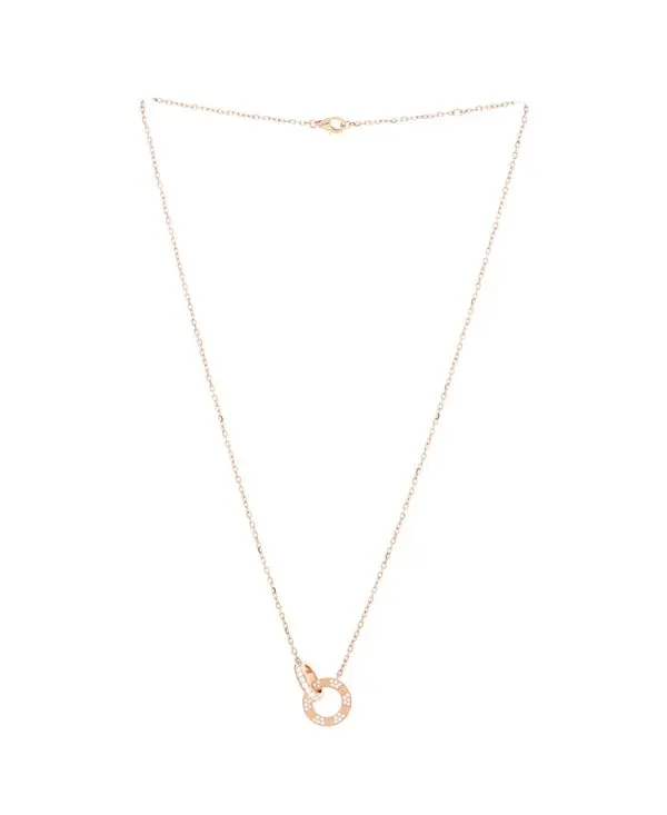 CARTIER Love Interlocking Diamond Pave Necklace