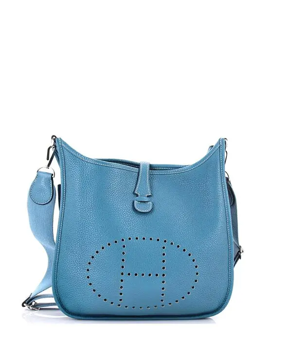 Hermès Pm Evelyne Gen Iii Clemence Bag - Blue