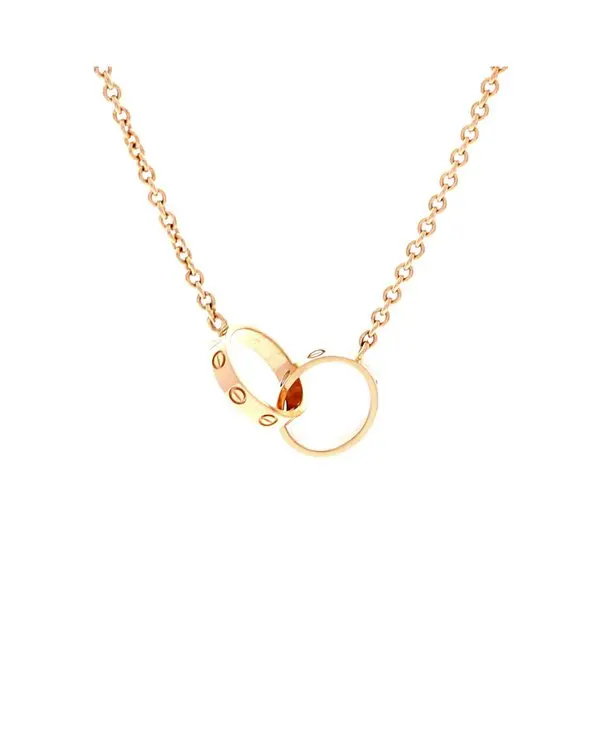 CARTIER Love Interlocking Necklace - Pink
