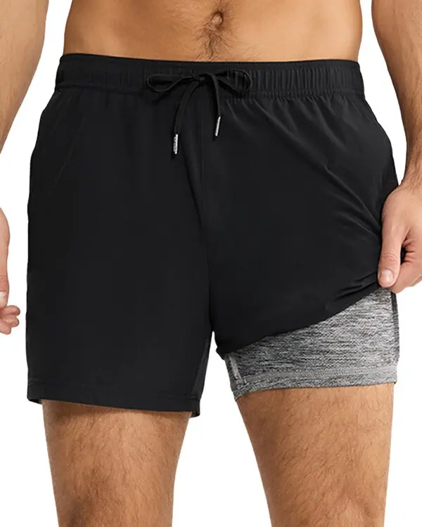 FAIR HARBOR Bungalow Printed Swim Trunks - Black
