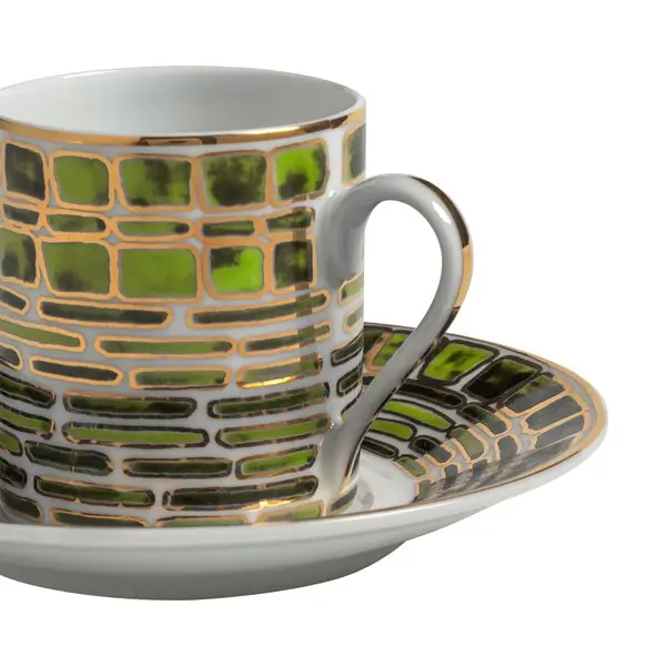 TANIA BULHOES Espresso Cup And Saucer Jade
