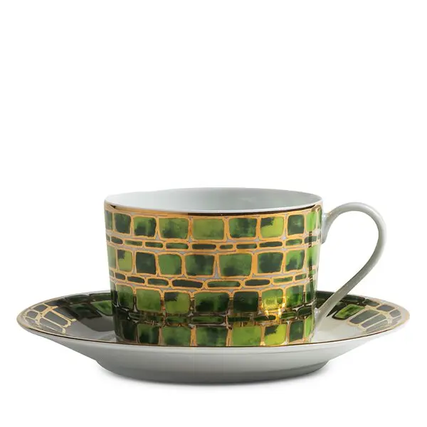 TANIA BULHOES Tea Cup And Saucer Jade