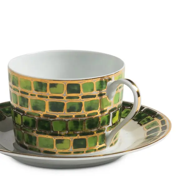 TANIA BULHOES Tea Cup And Saucer Jade