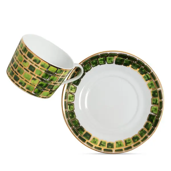 TANIA BULHOES Tea Cup And Saucer Jade