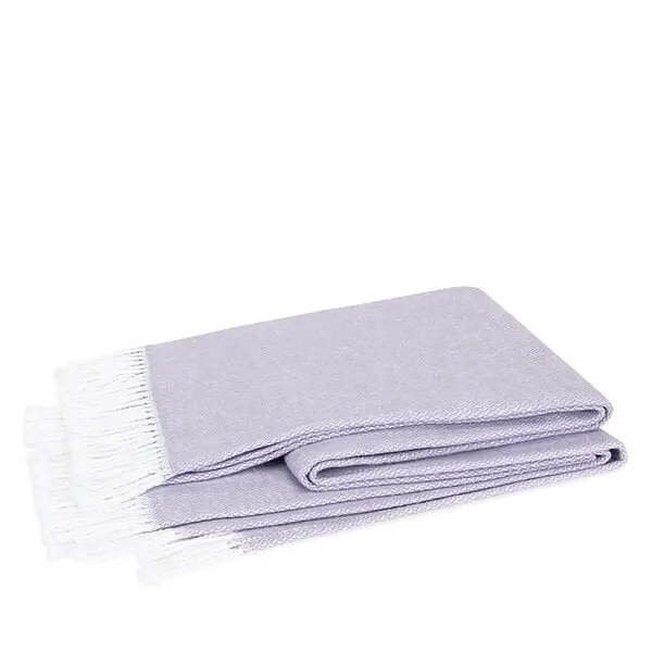 MATOUK Pezzo Fringe Throw Blanket - Lilac