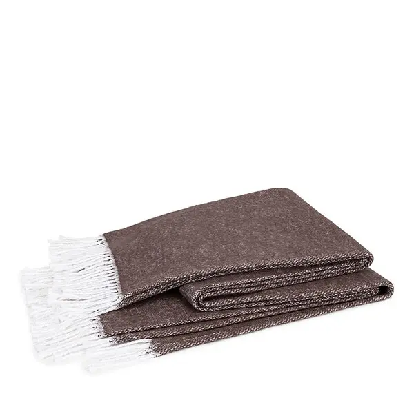 MATOUK Pezzo Fringe Throw Blanket - Sable