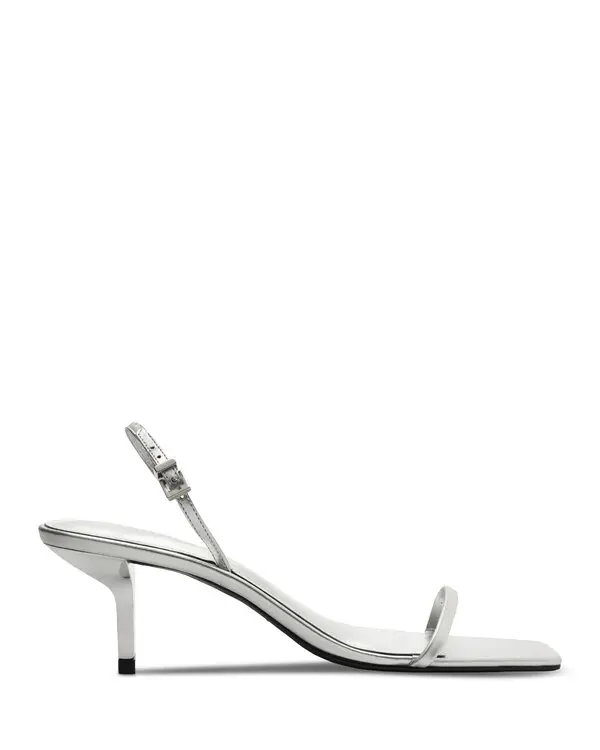 Schutz Judith Slingback Sandals - Silver