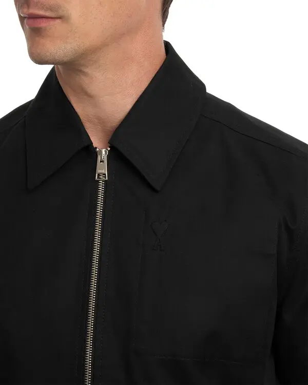 AMI Paris Zip-up Jacket - Noir