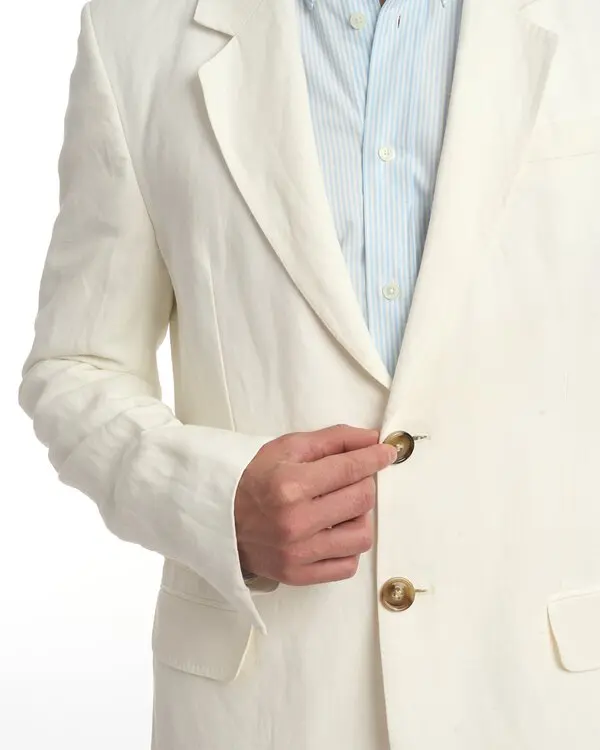 AMI Paris Single Breasted Blazer - Blanc Creme