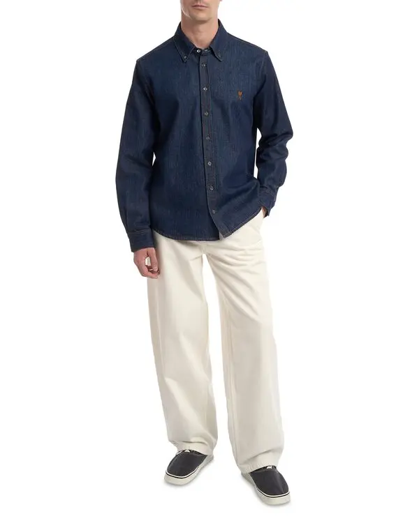 AMI Paris De Coeur Shirt - Indigo
