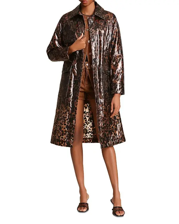 Avec Les Filles Belted Rain Coat