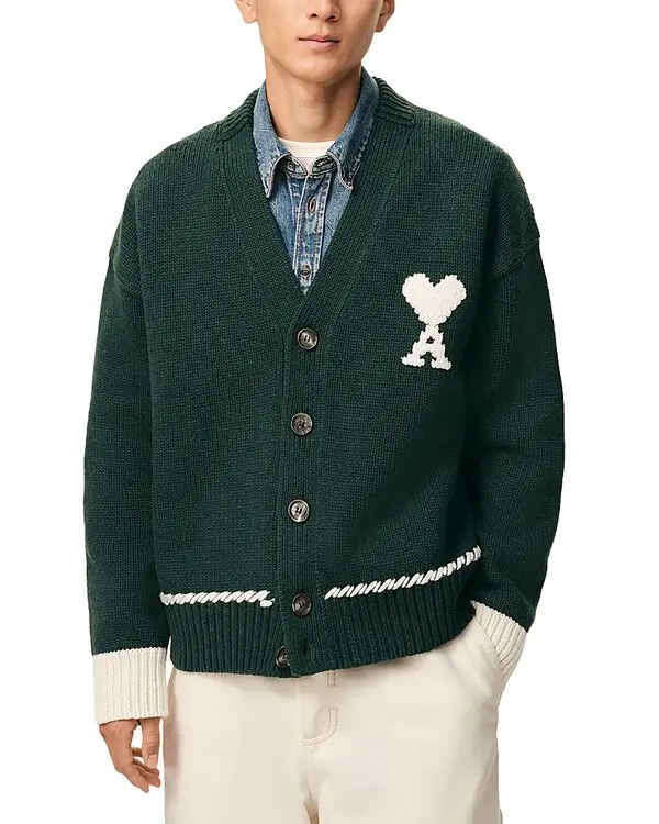 AMI Paris De Coeur Cardigan Sweater