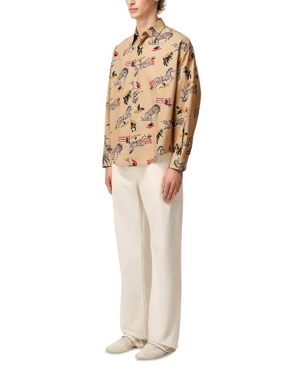 AMI Paris Boxy Shirt With Horse Print