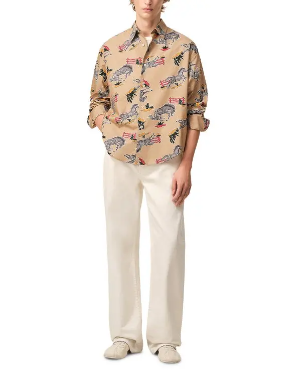 AMI Paris Boxy Shirt With Horse Print