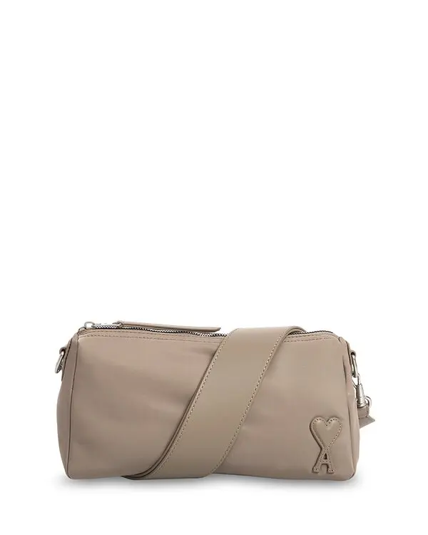 Ami Marcel Canvas Crossbody Bag - Gris Taupe