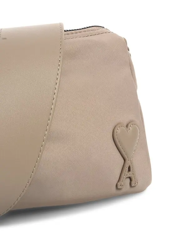 AMI Paris Marcel Canvas Crossbody Bag - Gris Taupe