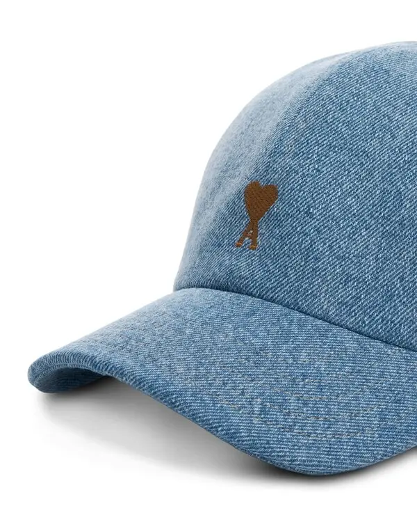 AMI Paris Denim Cap - Used Blue