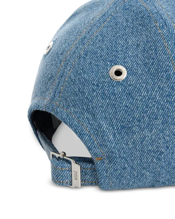 AMI Paris Denim Cap - Used Blue
