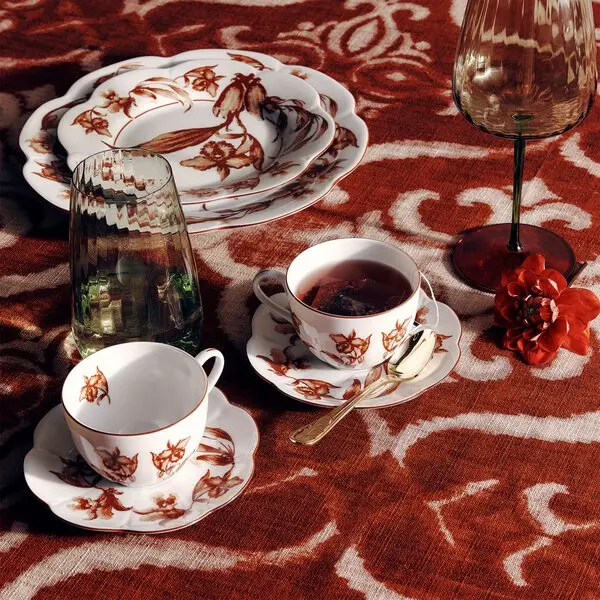 TANIA BULHOES Tea Cup And Saucer Rouge De Fer
