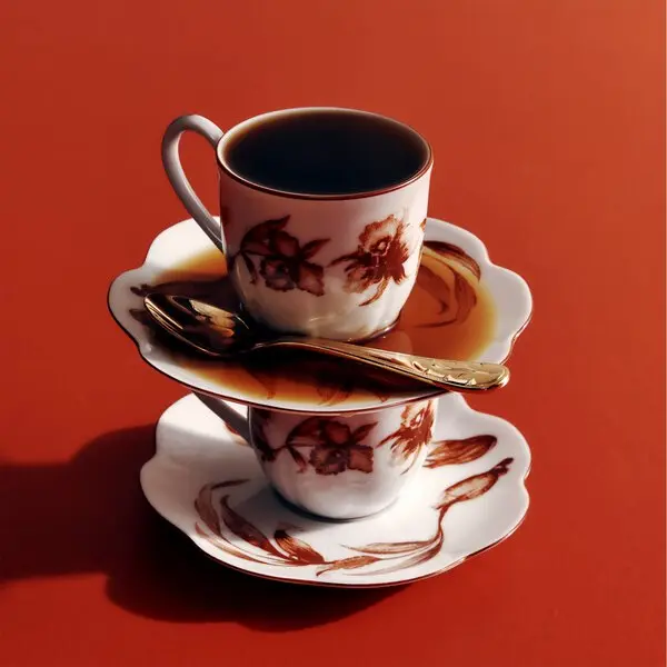 TANIA BULHOES Espresso Cup And Saucer Rouge De Fer