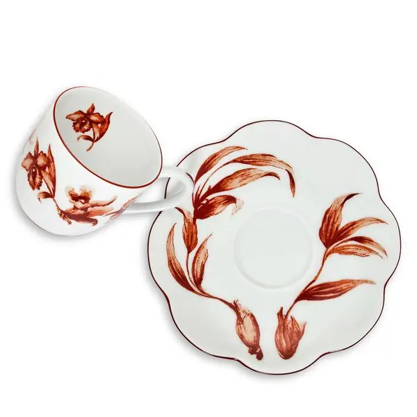 TANIA BULHOES Espresso Cup And Saucer Rouge De Fer