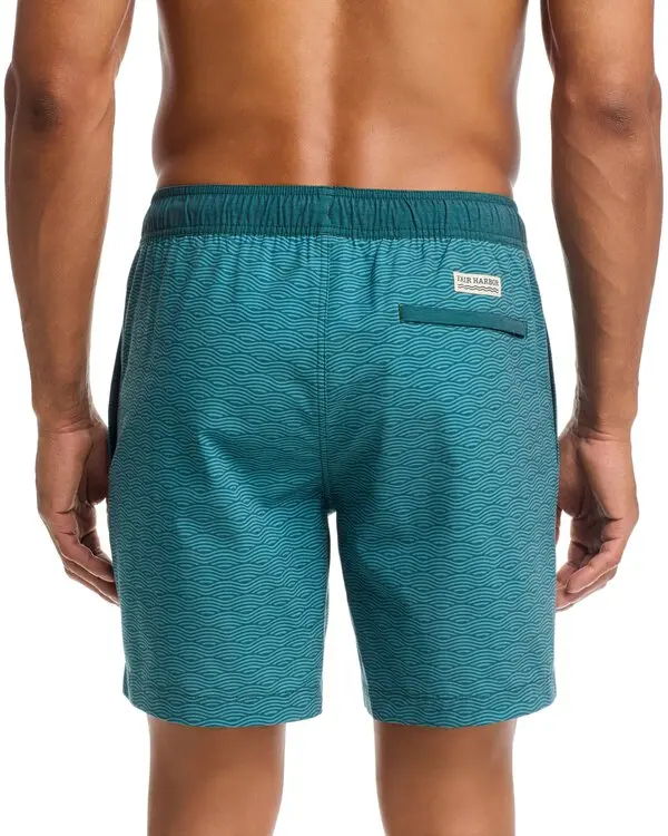FAIR HARBOR Swim Trunks - Green Waves