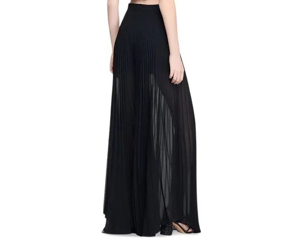 Sandro Pleated Wide Leg Trousers