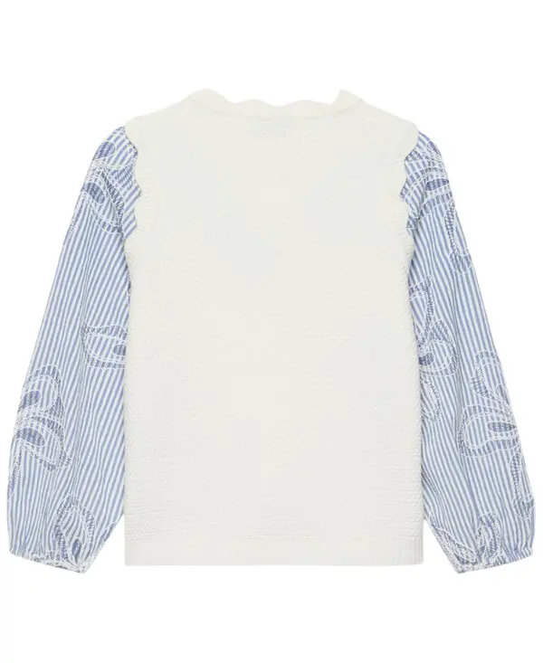 Mint Velvet Cotton Blend Striped Layered Sweater