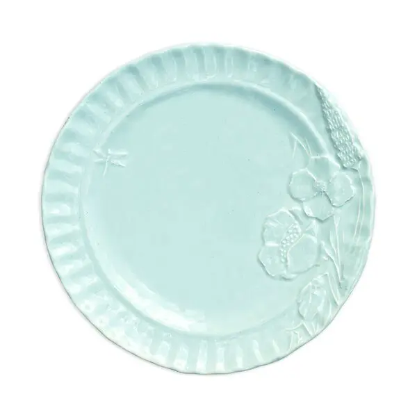 VIETRI Pietra Fiori Salad Plate - Aqua