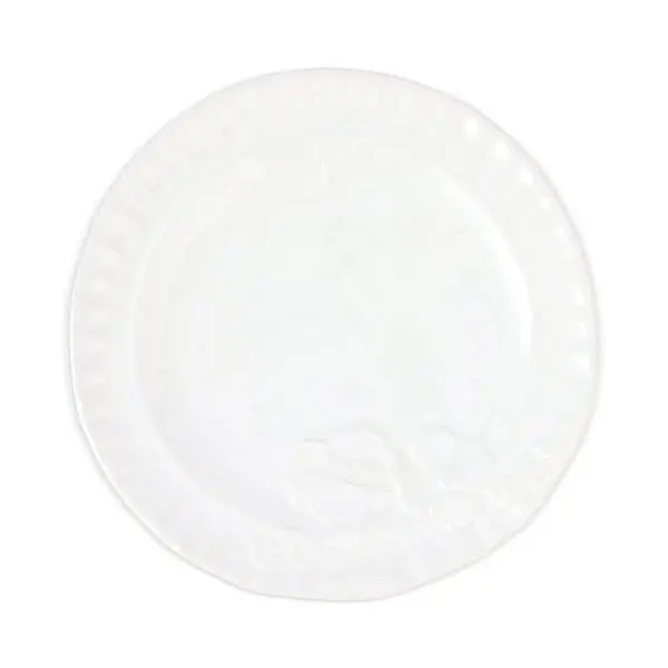 VIETRI Pietra Fiori Salad Plate - White