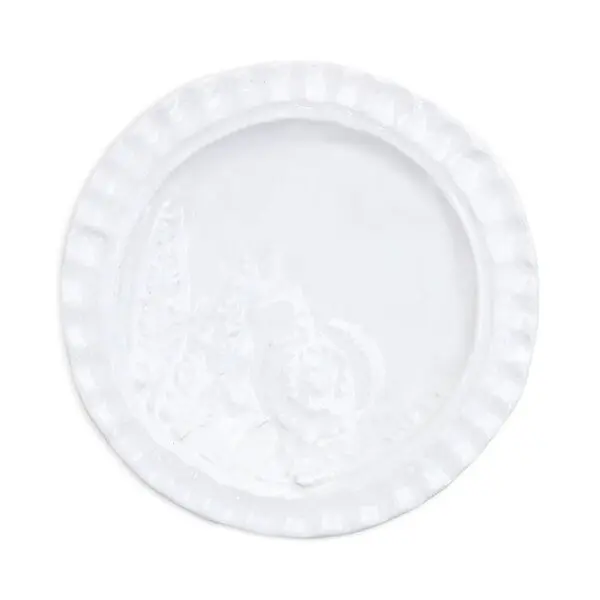VIETRI Pietra Fiori Canape Plate - White