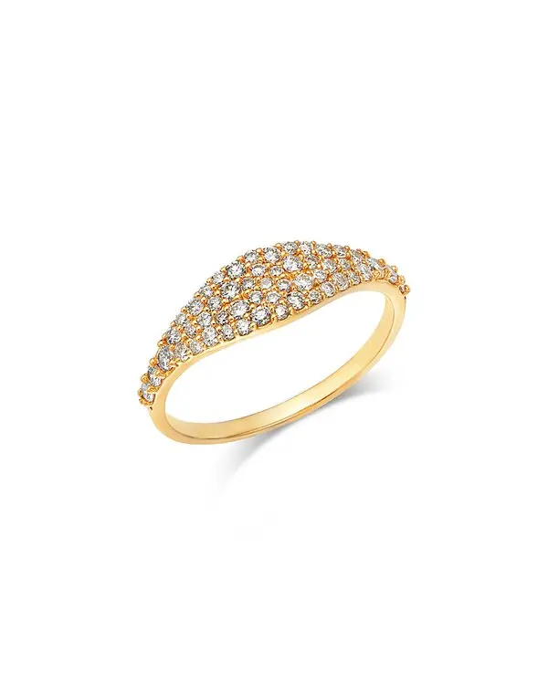 MOON & MEADOW 14k Yellow Lab Grown Diamond Pinky Ring - Gold