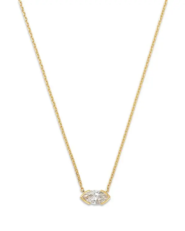 MOON & MEADOW 14k Yellow Lab Grown Diamond Solitaire Pendant Necklace - Gold